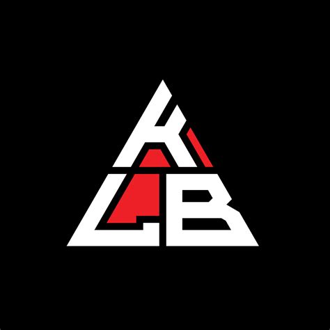 Klb Triangle Letter Logo Design With Triangle Shape Klb Triangle Logo