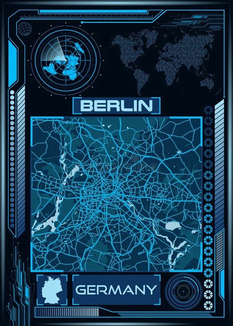 Illustration Of An Aerial Map Of Berlin Germany Stock Illustration