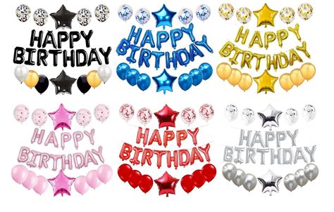 Birthday Decorations Birthday Balloon Banner Bunting Men Birthday