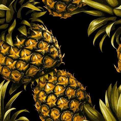 Premium Vector Seamless Colorful Pineapple Pattern