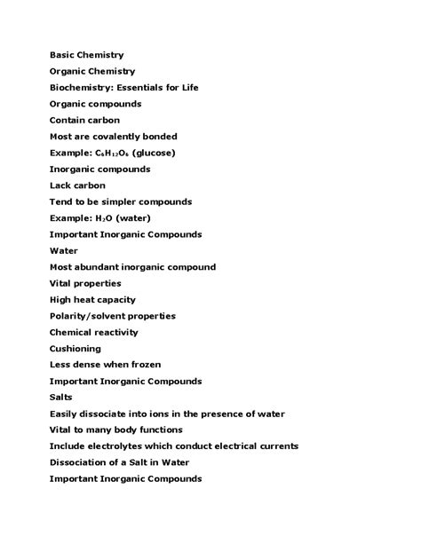 Basic Chemistry Basic Chemistry Organic Chemistry Biochemistry