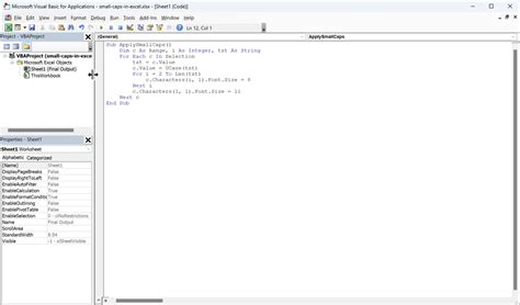 How To Use Small Caps Font In Excel Step By Step Guide Myexcelonline