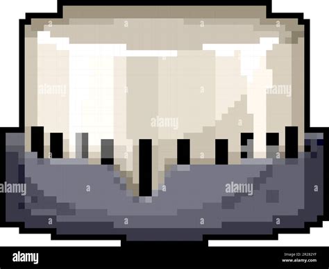 Stop Kitchen Timer Clock Game Pixel Art Vector Illustration Stock