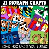 Digraph Letter Crafts SH CH TH CK NG QU WH Printable Phonics Craft Templates