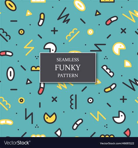 Seamless Funky Pattern Abstract Trendy Royalty Free Vector