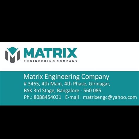 Matrix Engineering Company Youtube