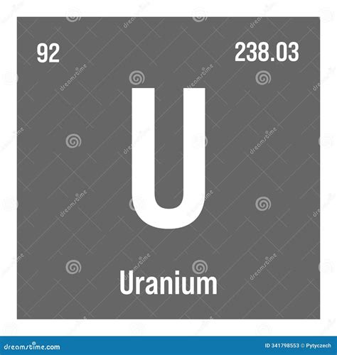 Uranium Molecular Structure Isolated On White Stock Illustration 74491660