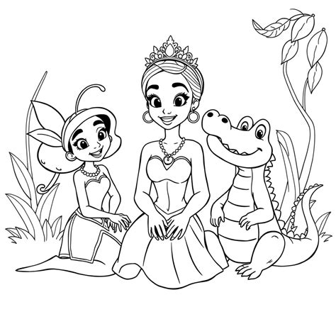 Printable Tiana Coloring Pages Free Download Colorhippo