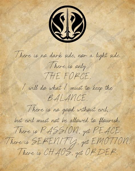 Gray Jedi Code Digital Print Download Star Wars To Print Jedi To Print Jedi T Star Wars