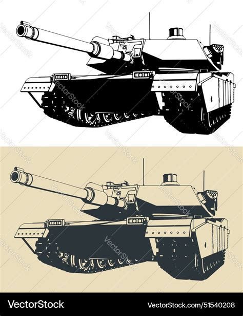 M1 Abrams Tank Royalty Free Vector Image Vectorstock