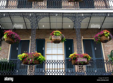 Hanging Baskets Planters Balcony Balconies Decorate French Quarter New