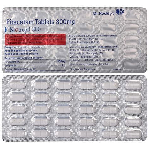 Nootropil 800mg Tablet View Usage Side Effects Price And Subtitute