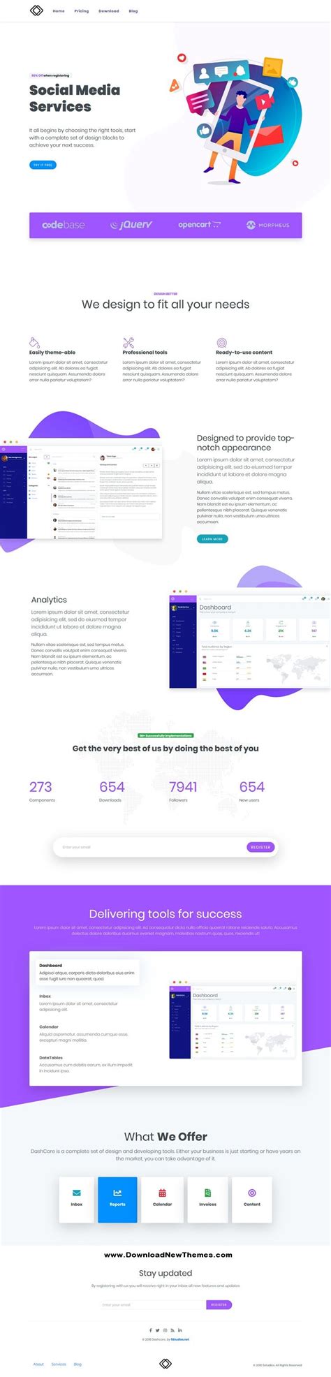 dashcore saas and software bootstrap 5 html template templates saas start up
