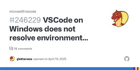 Vscode On Windows Does Not Resolve Environment Variables Unless Started From A Terminal · Issue