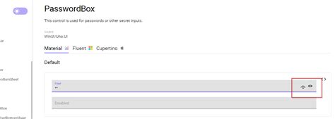 Gallery Wasm Passwordbox While Writing Text For Password 2 Reveal Icons Are Present For
