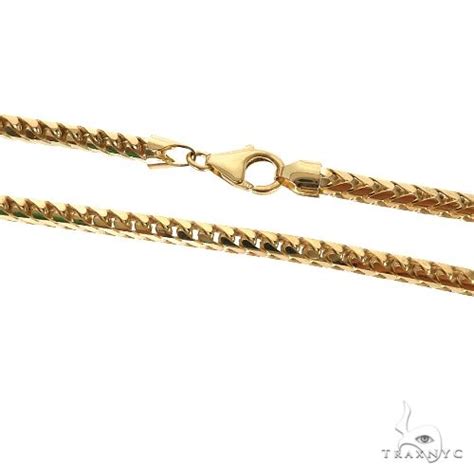 14k Yellow Gold Solid Franco Link Chain 46mm 22 Inches 69993