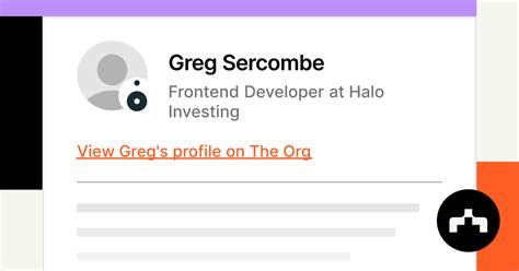 Greg Sercombe Frontend Developer At Halo Investing The Org