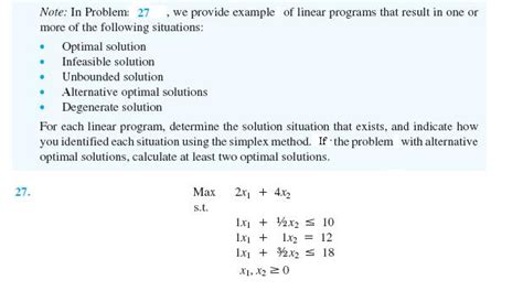 Solved In Problem 27 We Provide Example Of Linear Programs