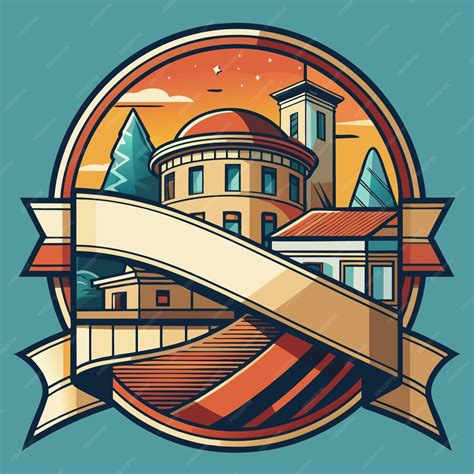 Un Dibujo De Un Edificio Con Un Edificio En El Fondo Vector Premium