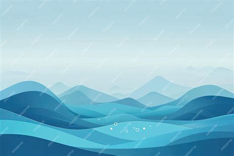 Serene Underwater Seascape With Soft Blue Waves And Gentle Gradients