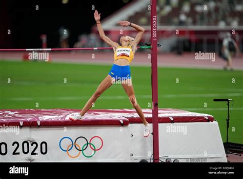Yuliya Levchenko Participating In High Jump At The Tokyo 2020 Olympic