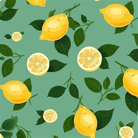 Premium Ai Image Lemonade Background Pattern