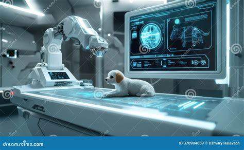 Robotic Arm With 3d Scanner Automated Scanning Royalty Free Stock