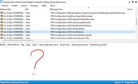 No Properties Are Displayed On Any Items From The Contents Table Or Associated Contents Table On