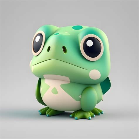 Premium Photo Cute Frog Character Design Generative Ai