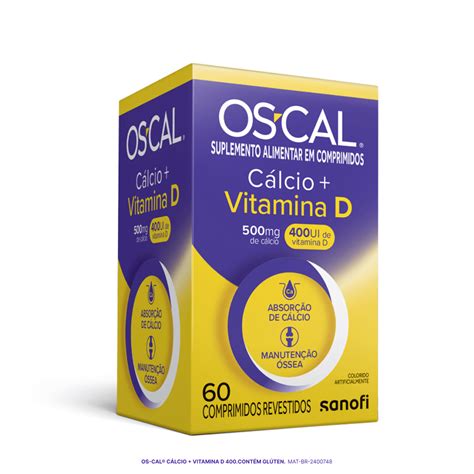 Os Cal D 500mg 400ui Com 60 Comprimidos Sanofi