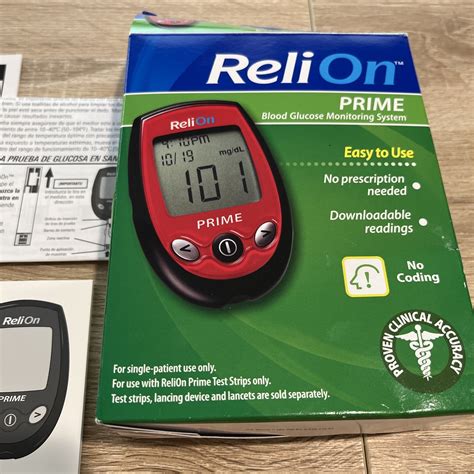 The Relion Premier Classic Blood Glucose Monitoring Kit Includes