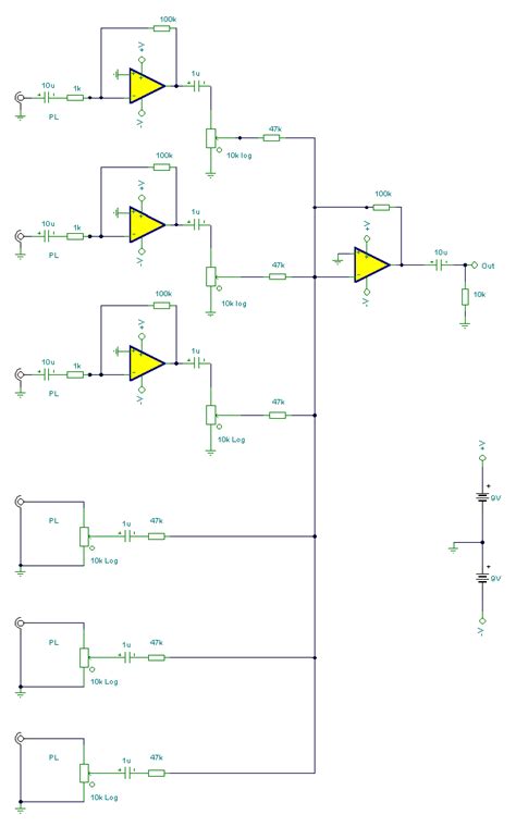 Elec Circuit วงจรมิกเซอร์ 6 Inputmixer Circuit 6 Input Elec Circuit วงจรมิกเซอร์ 6 Inputmixer Circuit 6 Input