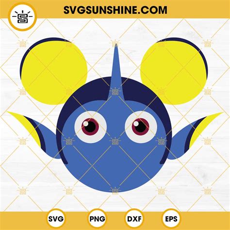 Dory Mickey Ears Svg Png Dxf Eps Cut Files