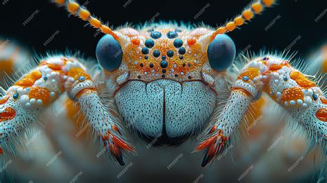 Magnified View Of A Microscopic Sample Of Insect Anatomy Highlighting