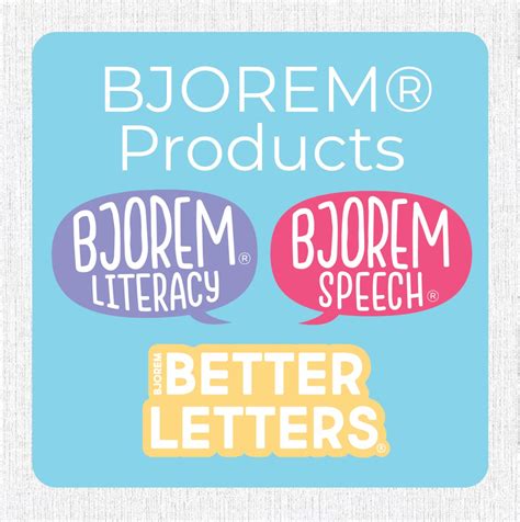 Bjorem® Products Bjorem Speech®
