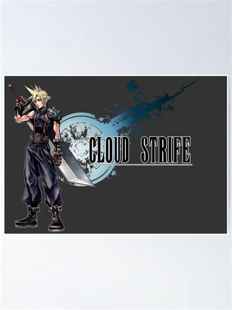 Cloud Strife Poster By Evil14 Redbubble