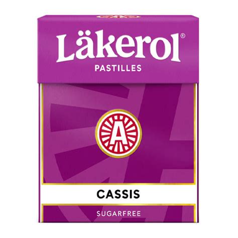 Laekerol Cassis Black Currant Candy Drops Pocket Pack 25g