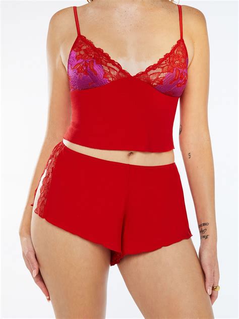 Laced Up Shorts In Pink And Red Savage X Fenty Uk United Kingdom