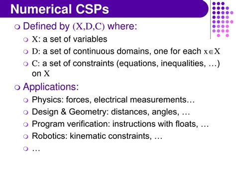 Ppt Interblock Backtracking Exploiting Structure In Numerical Csps Solving Powerpoint