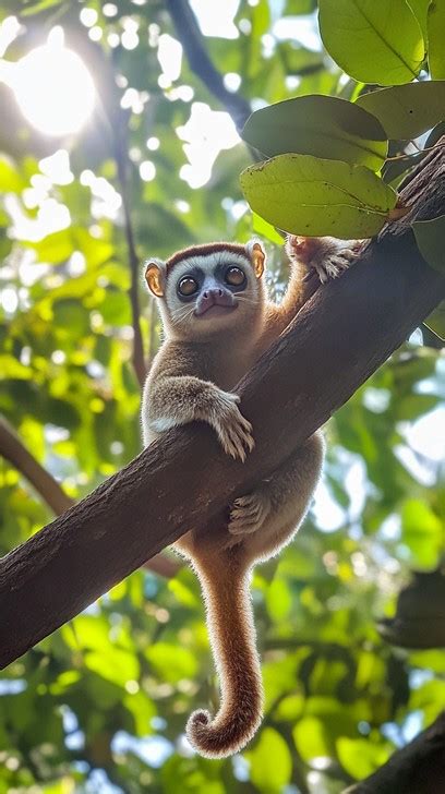 Free Lemur In Tree Image Lemur Tree Sunlight Download At Stockcake