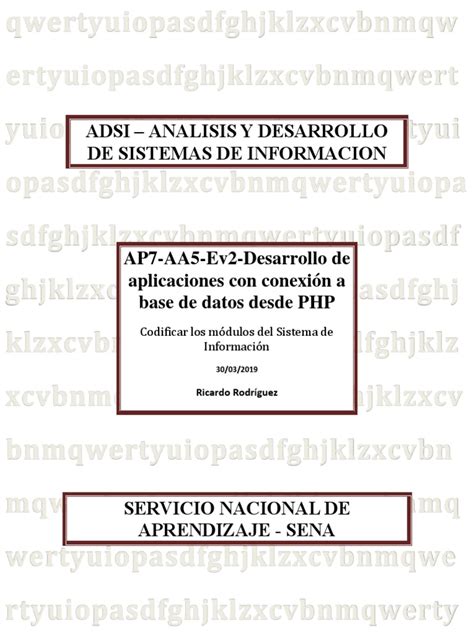ap7 aa5 ev2 desarrollo de aplicaciones con conexión a base de datos