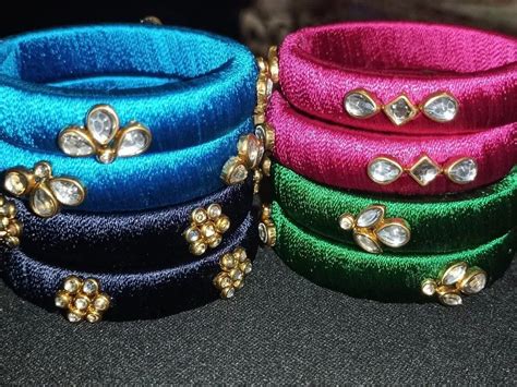 Silk Thread Bangles At Rs 150set सिल्क थ्रेड की चूड़ियाँ In