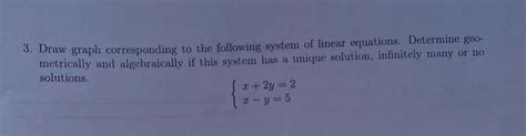 Solved Draw Graph Corresponding To The Following System Chegg