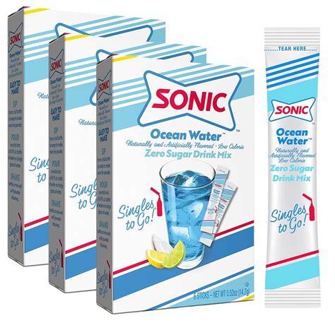 Gcm Sonic Singles On The Go Powdered Water Flavor Mix Ocean Water 3