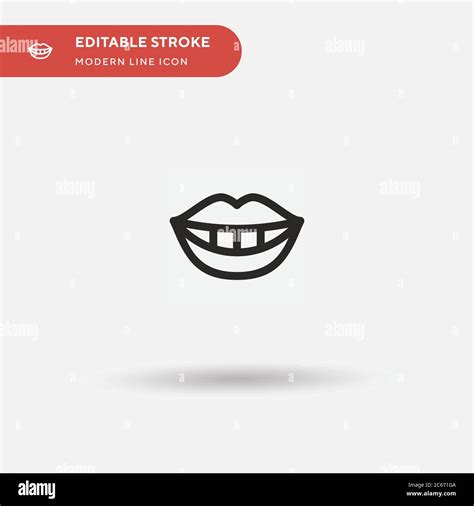 Mouth Simple Vector Icon Illustration Symbol Design Template For Web