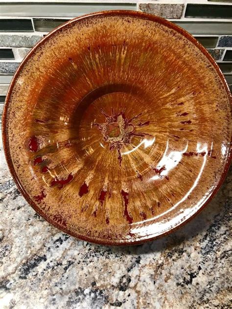 Ancient Jasper Over Deep Firebrick Ceramic Glaze Recipes Pottery Platter Glaze Ceramics