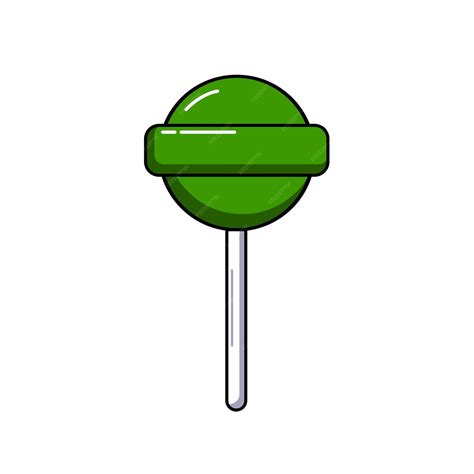 Premium Vector Light Green Lollipop Vector Illustration Isolated On A