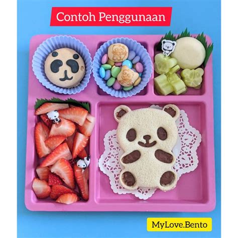 Jual Cetakan Nasi Roti Bentuk Panda Sandwich Cutter Rice Mold Bento