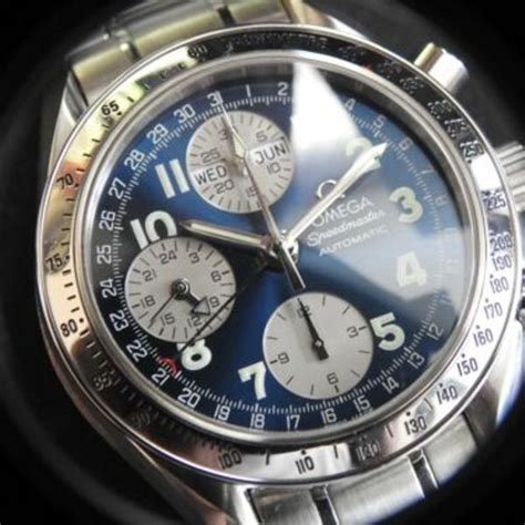 Omega Speedmaster Ss Triple Calender 35238000 Japan Limited Blue