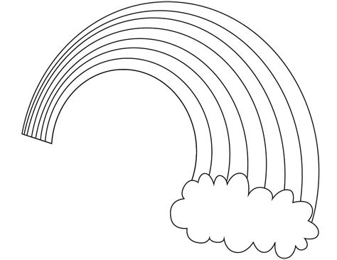 Rainbow Clouds Coloring Page Coloring Pages